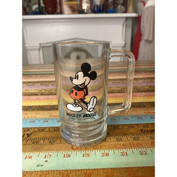 Disney | Dining | Vintage Walt Disney Productions Mickey Mouse Glass ...